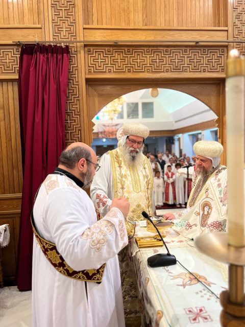 Celebrating the Divine Liturgy at St. Mark Coptic Orthodox Church and ...